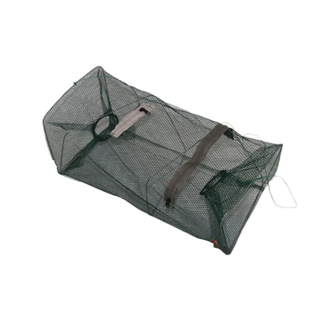 Advancent Red de pesca de cangrejo de malla de nailon plegable con ...