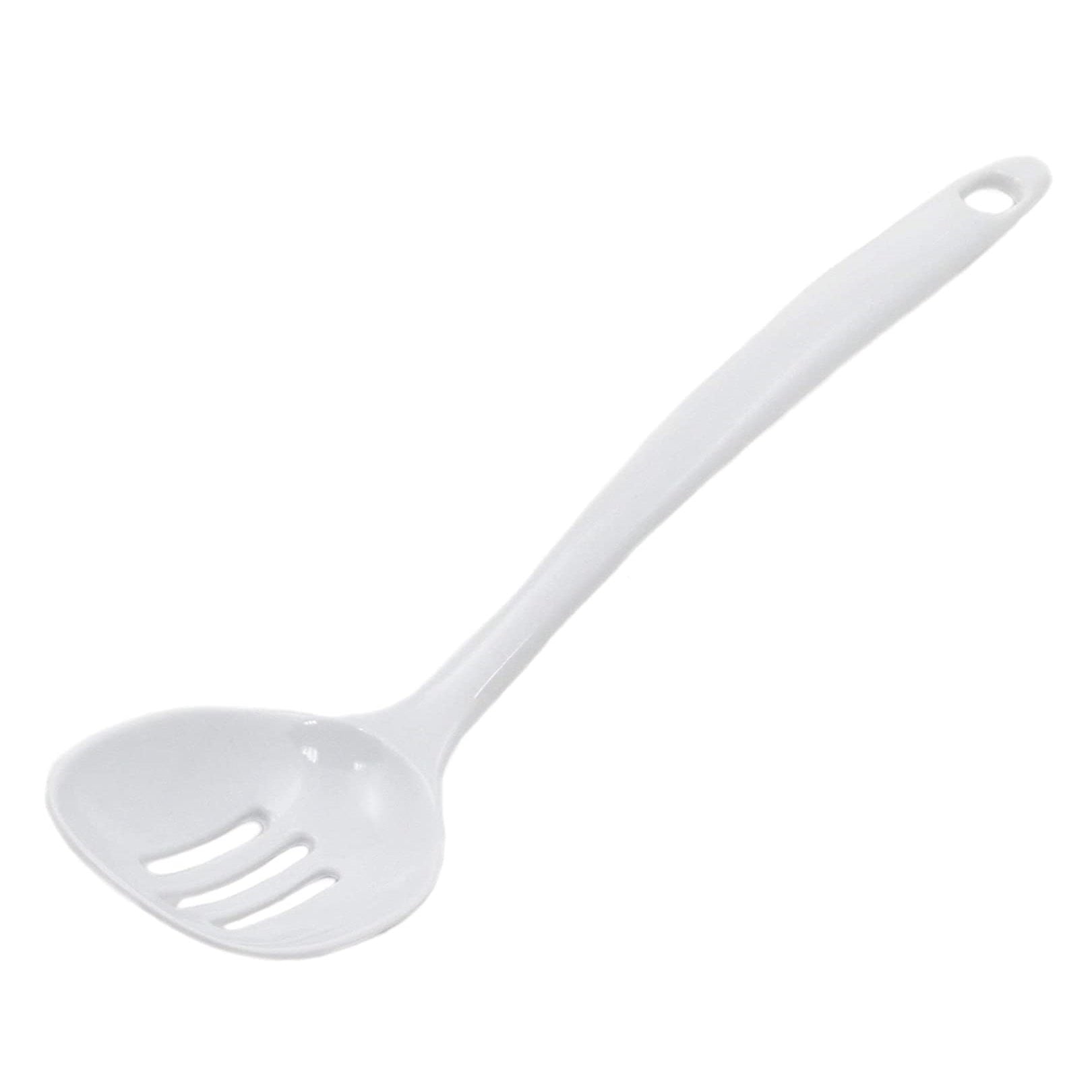 Chef Craft 11" Long Melamine Slotted Serving Spoon - White - Walmart.com