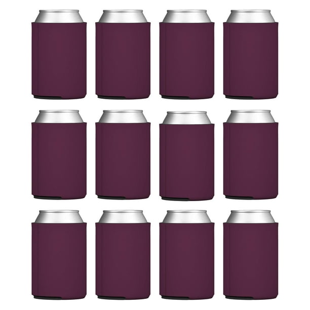 TahoeBay Blank Beer can coolers, Plain Bulk collapsible Foam Soda cover ...