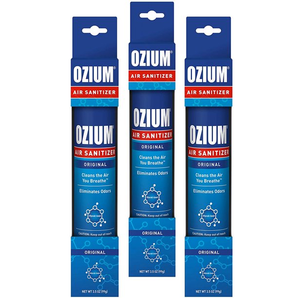 Ozium Air Sanitizer 3.5 oz. Ozium Spray, Original (3-PACK) - Walmart ...