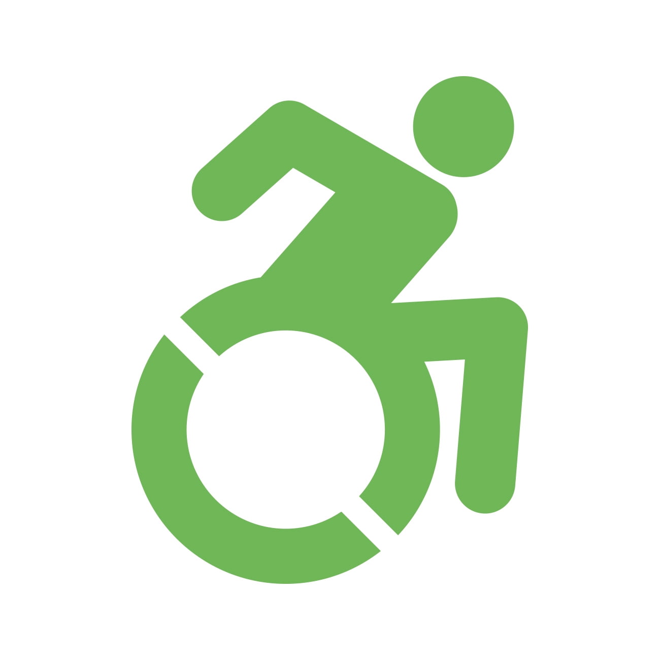 ISA Accessible Icon Sticker Decal Die Cut - Self Adhesive Vinyl ...