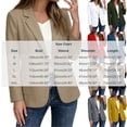 ATOYSOY Fashion Suits Jackets For Women Lapel Collar One Button Rolled ...