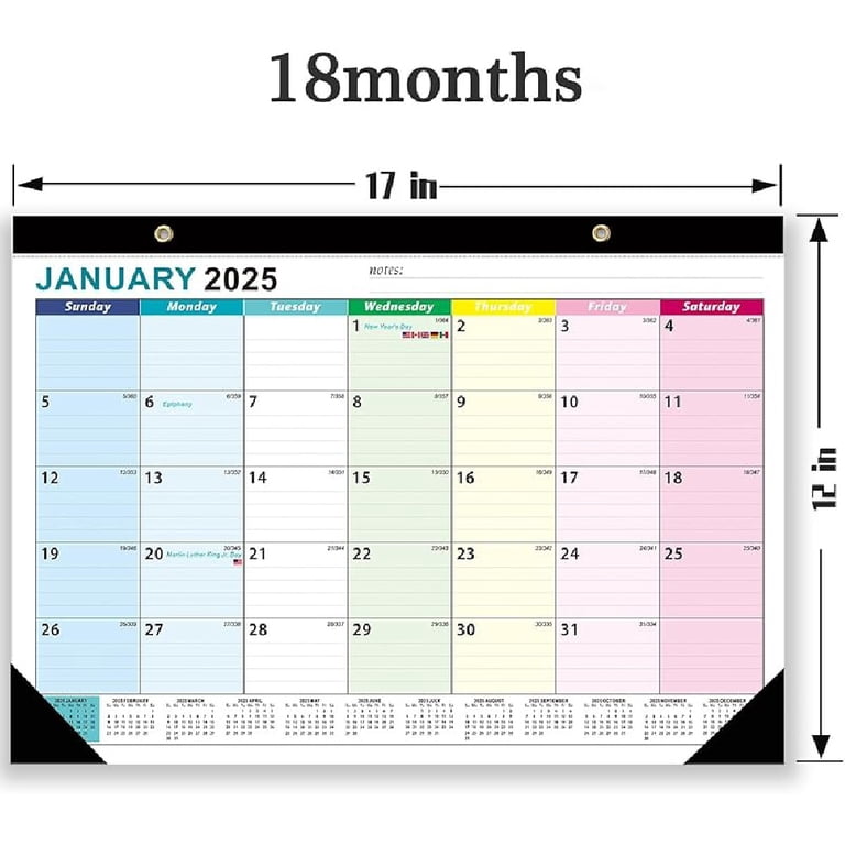 Large Wall Calendar 2025-2026 2025-2026 Desk Calendar - Calendar 2025 ...