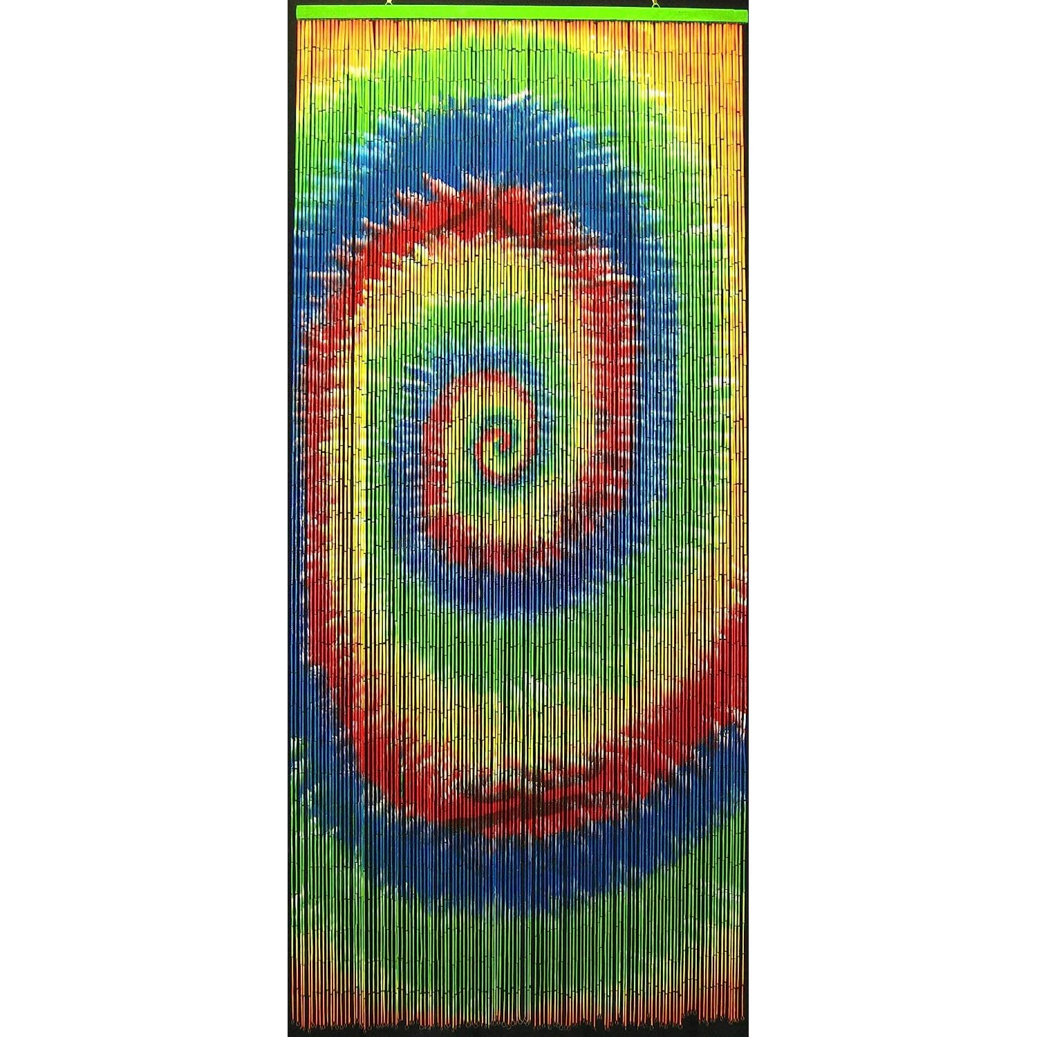 Bilot 125 String Tie Dye Beaded Curtain 38% More Strands Handmade with ...