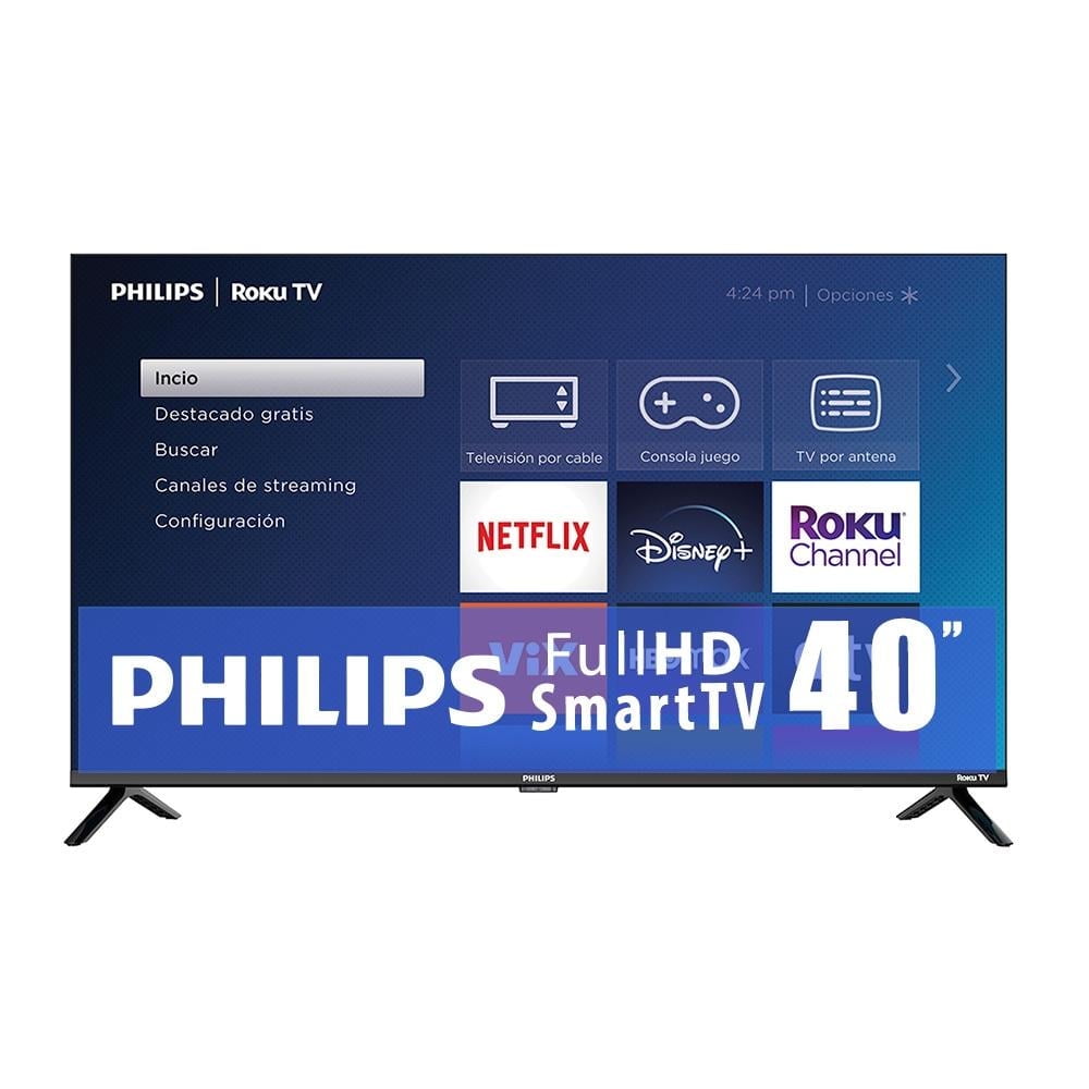 TV Philips 40 Pulgadas Full HD Smart TV LED 40PFL6654/F8 | Walmart en línea
