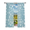 Blue Paw Print Sheer Curtains for Living Bedroom, Modern Classic Blue ...