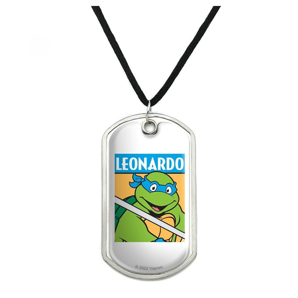 Teenage Mutant Ninja Turtles Leonardo Military Dog Tag Pendant Necklace ...