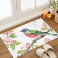 Bird Door Mat Spring Pink Flower Non Slip Absorbent Entrance Mat ...