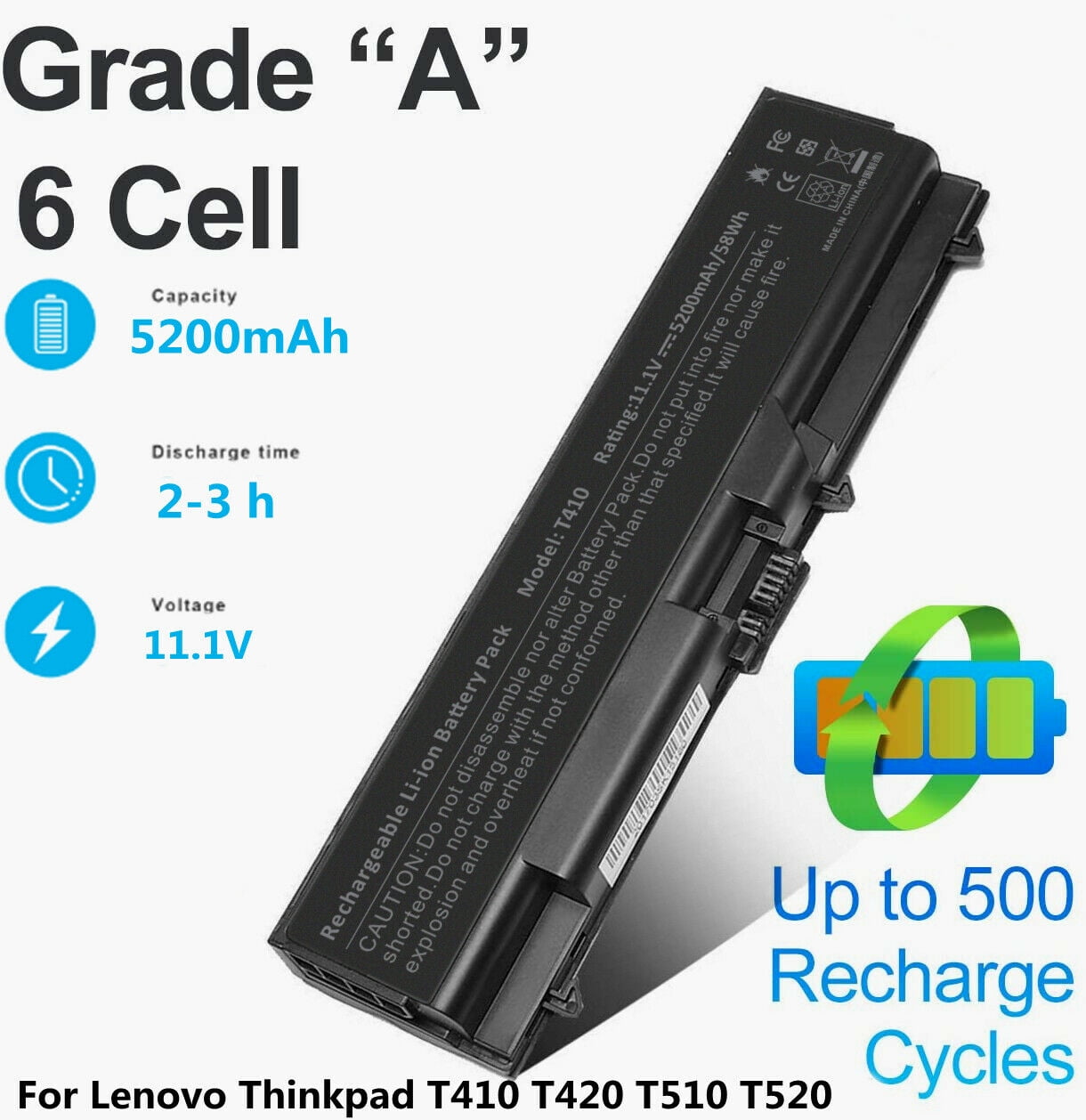 Battery for Lenovo Thinkpad T410 T420 T510 T520 W510 W520 SL410 SL510 ...