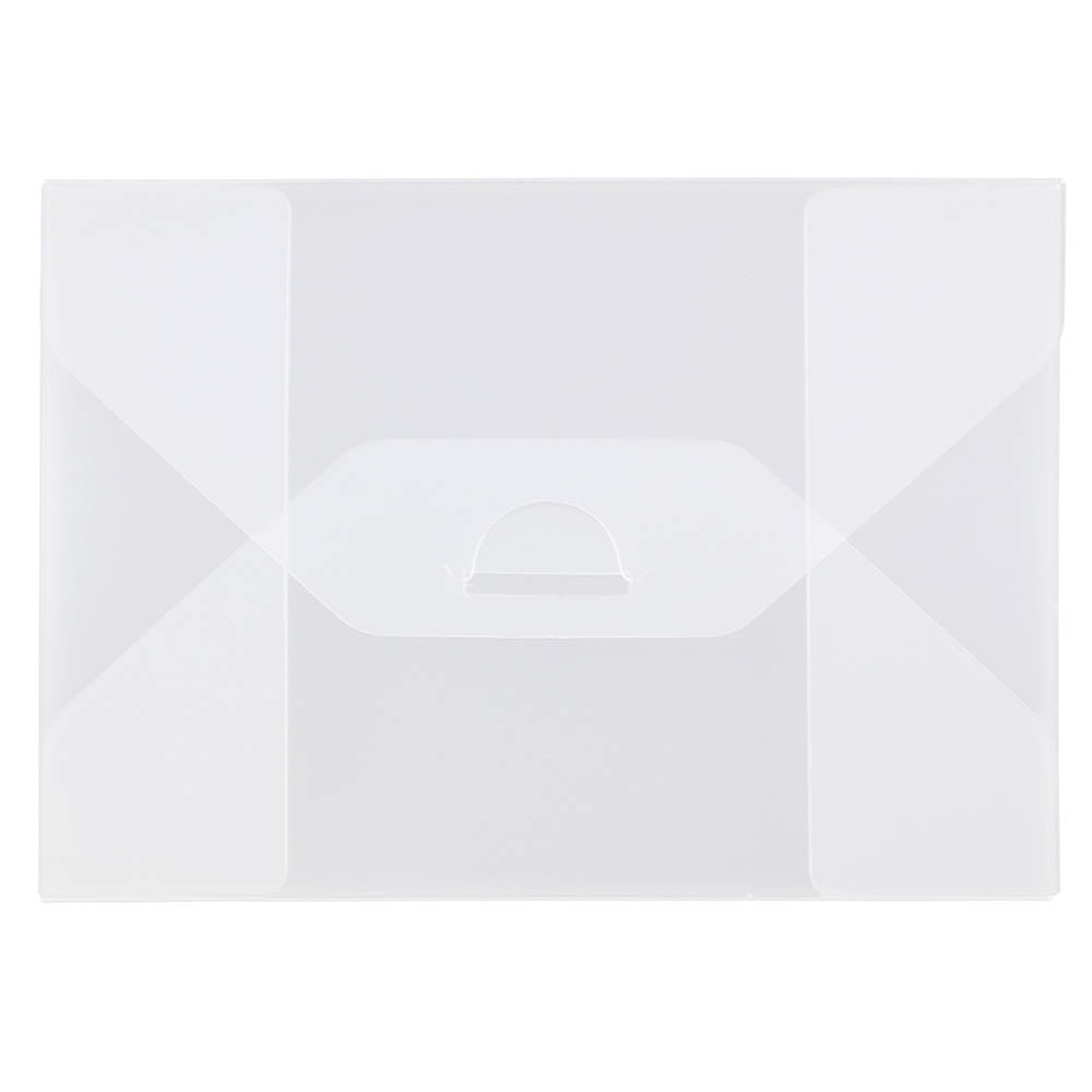 JAM Plastic Tuck Flap Portfolio, 5.5x7.5x.25, 1/Pack, Clear Frost ...