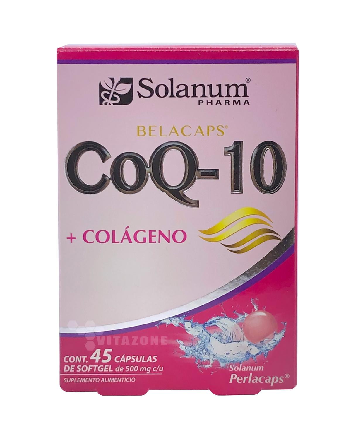 Coenzima CoQ-10 y Colágeno Solanum 45 Cápsulas | Walmart en línea