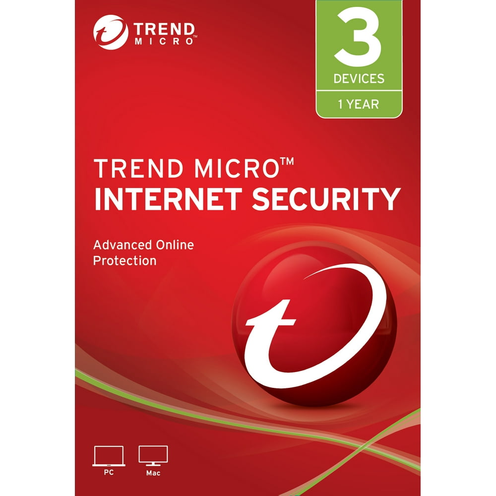 Trend Micro Internet Security 3U 2019 - Walmart.com - Walmart.com