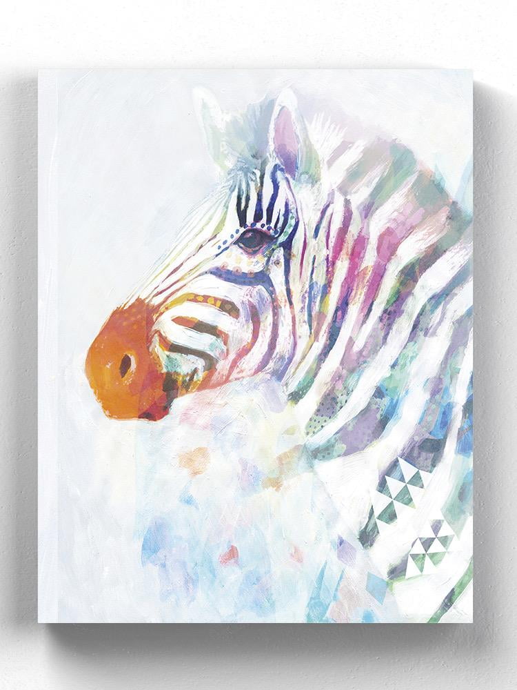 Watercolor Zebra I Wrapped Canvas -Victoria Borges Designs, - Walmart.com