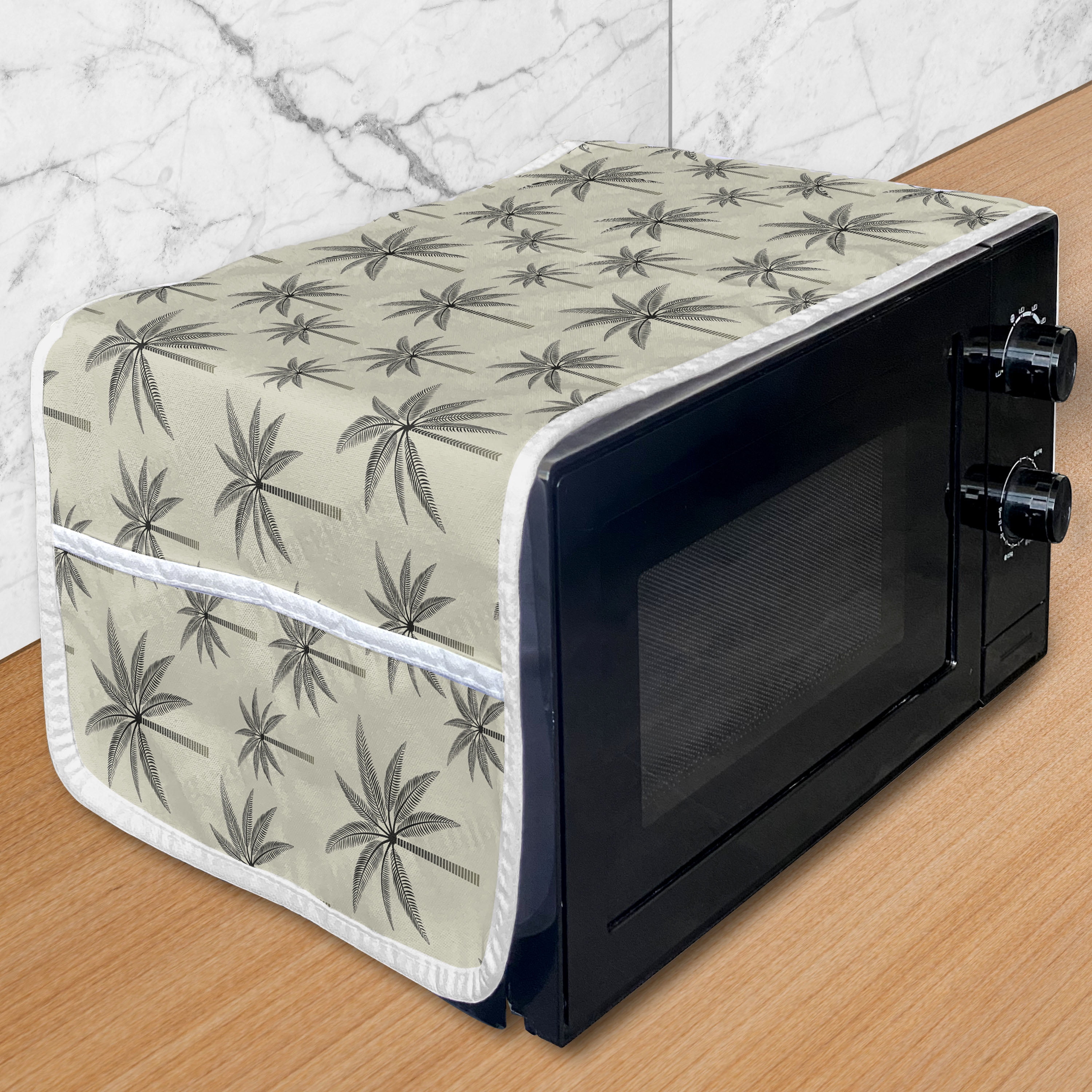 Palm Tree Microwave Oven Cover, Vintage Style Plantation Items Long ...