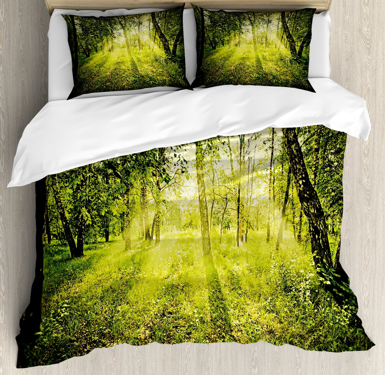Magical Duvet Cover Set King Size, Freshening Morning in Nature Summer ...