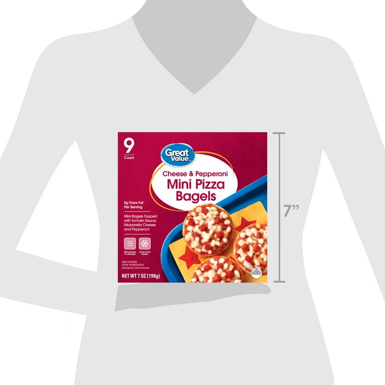 Great Value Cheese Pepperoni Mini Pizza Bagels, 28 Oz, 36, 40% OFF