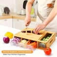 Bamboo Cutting Board with Food Storage Drawers and Juice Groove for ...
