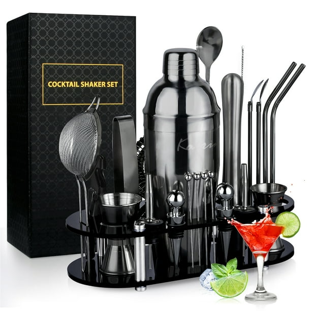 Kalrin Bartender Kit, 25-Piece Cocktail Shaker Set Stainless Steel Bar ...