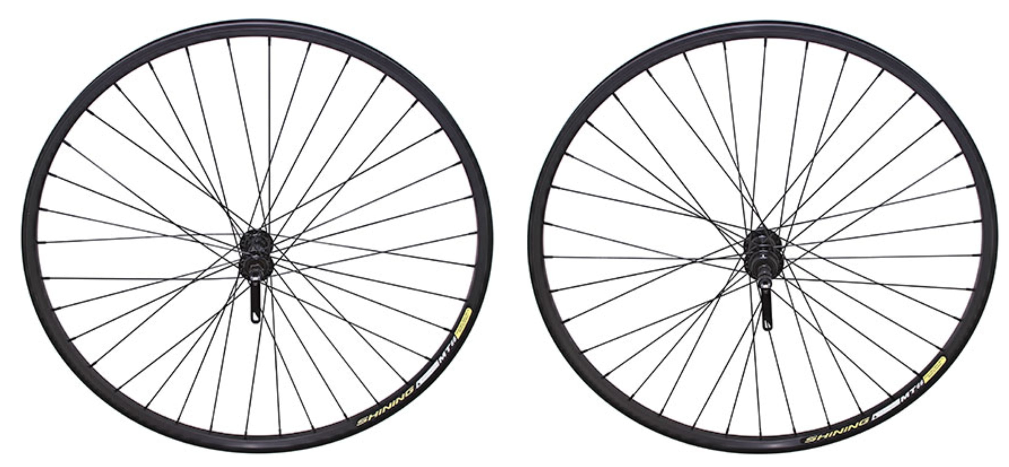 Black 29 Alloy Bike Wheel Set with 36 Spokes. Front and rear Free Wheel ...