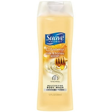 Suave Naturals Creamy Body Wash Milk & Honey Splash 15 oz (Pack of 3 ...