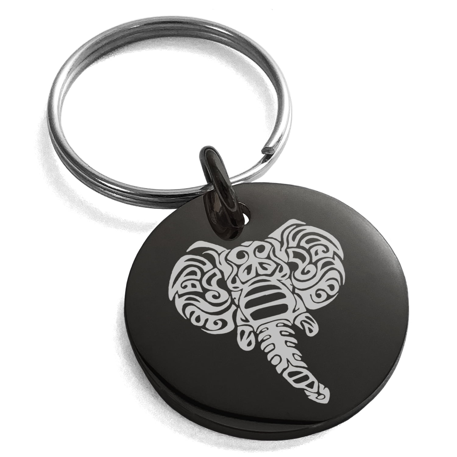 Stainless Steel Juggernaut Elekhant Engraved Small Medallion Circle ...