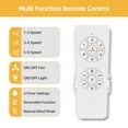 DWVO 52-inch Tropical Ceiling Fan with LED Light, Remote, 6 Speed, 5 ...
