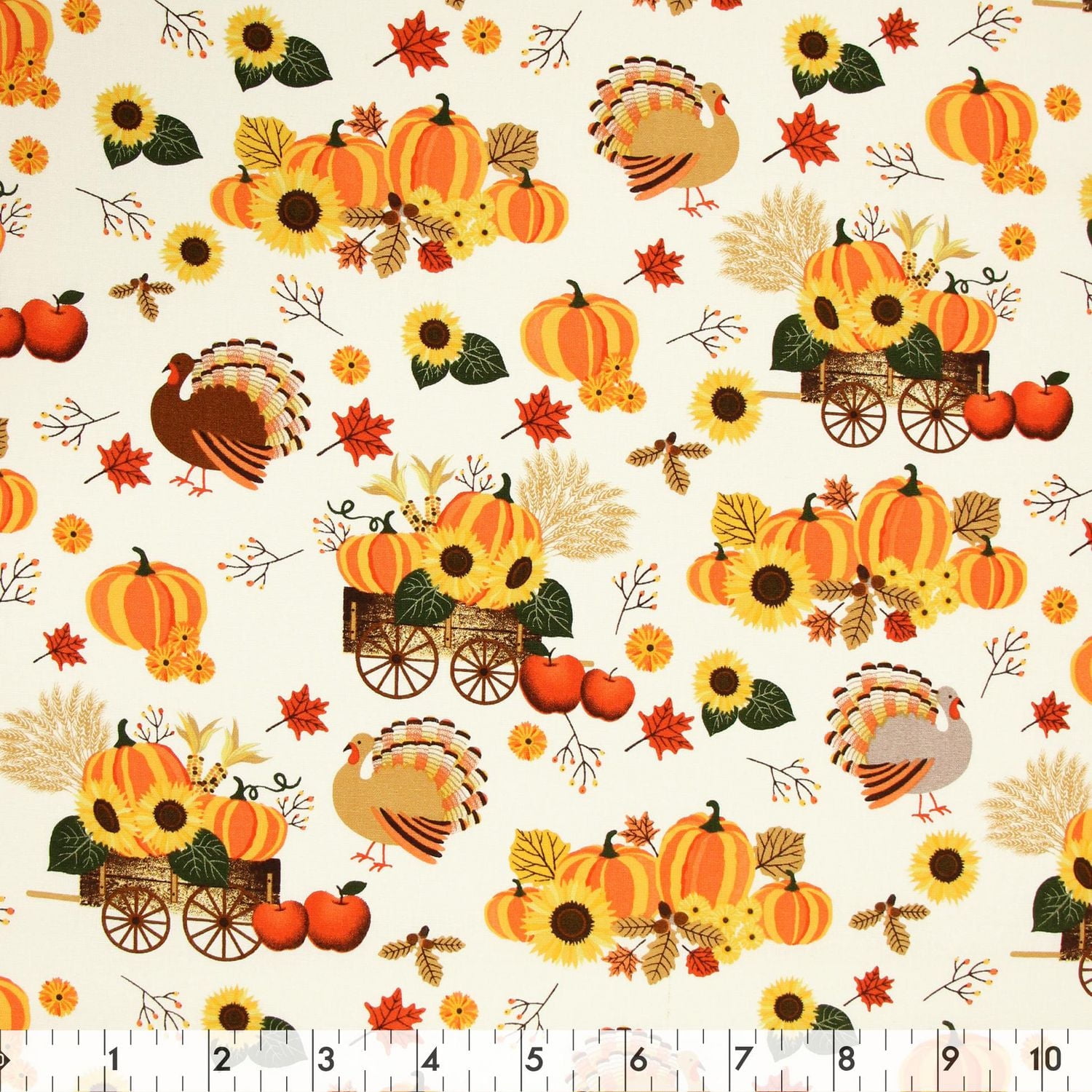 Click here for Fabric Creations White Harvest Wagons Cotton Fabri... prices