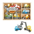 Melissa & Doug Wooden Toy Construction Site Vehicles with Storage Tray ...