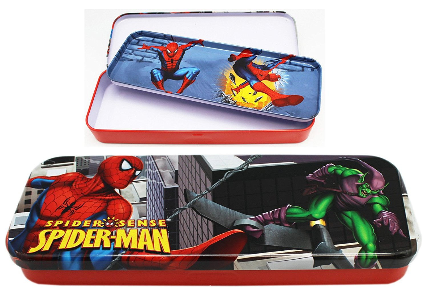 Spider-Man Spider Sense Green Goblin Fight Tin Pencil Box - Walmart.com