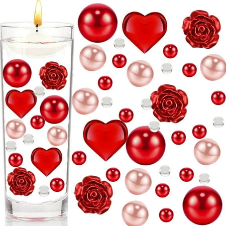yievot 6053Pcs Valentine's Day Vase Filler Wedding Decor Heart Pearl ...