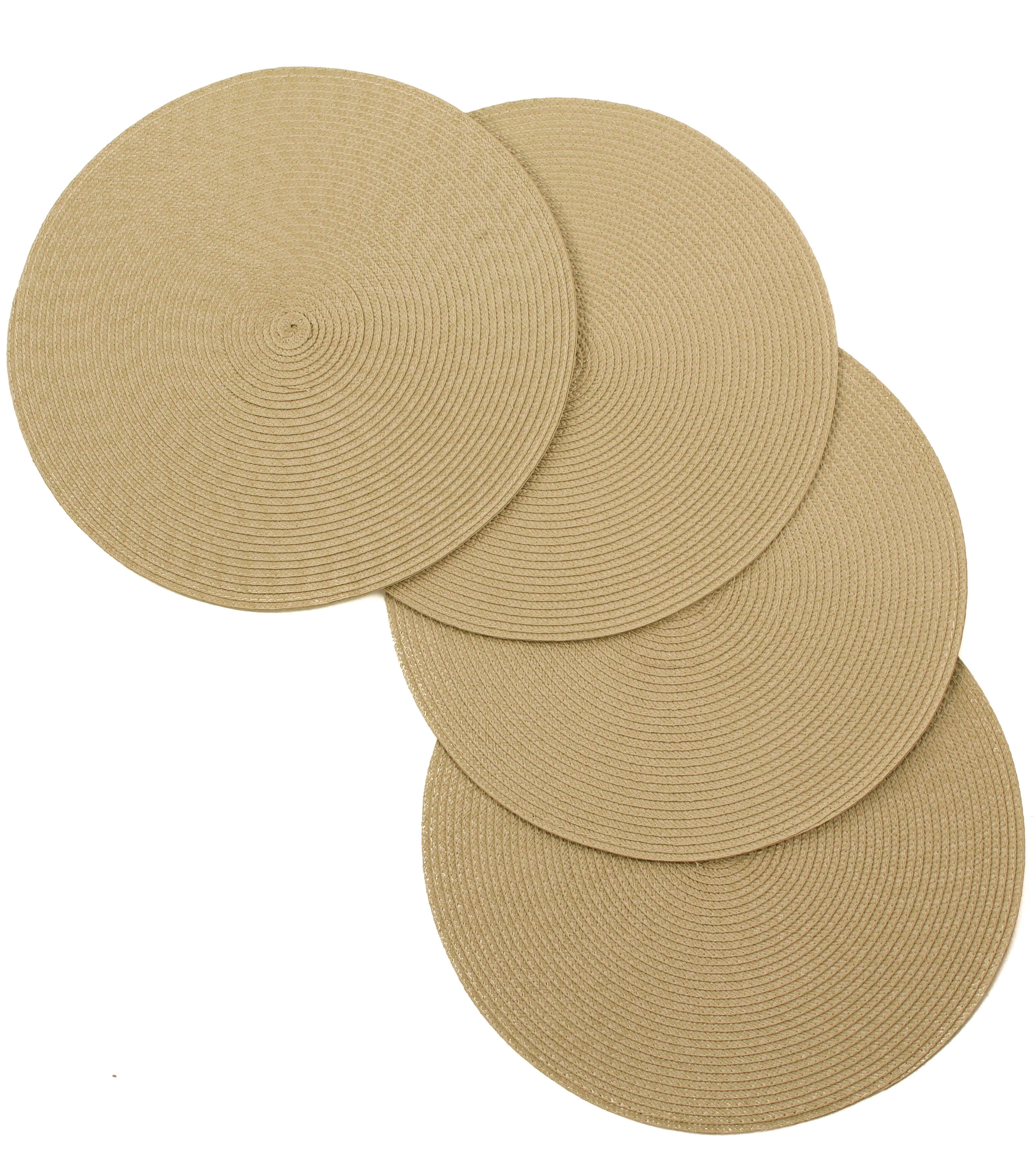 Venice Collections Vienna Woven Spiral Table Placemats 15 Inches Round ...