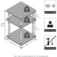 PETGLE Turn-N-Tube Toolless 3-Tier Night Stand, Open Shelf, Espresso ...