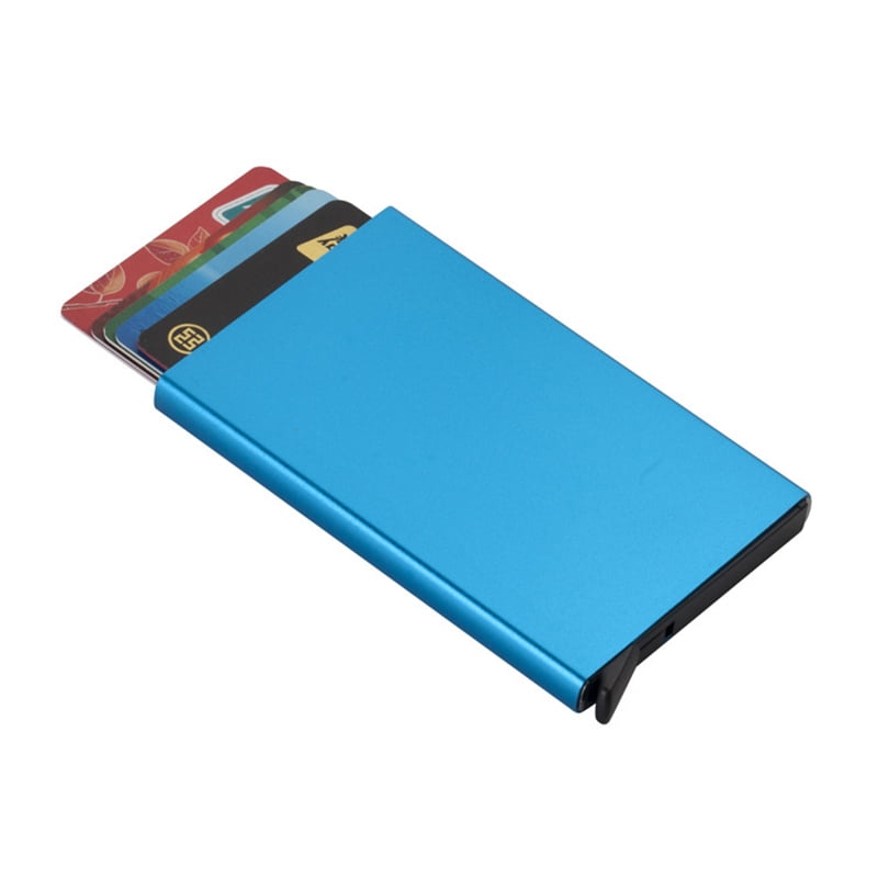 Aluminum Card Holder Slim Card Case Minimalist Card Wallet Pops Up Card ...