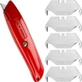 TRAHOO-Heavy Duty Hook Blade Utility Knife with 5 Spare Refills. Sharp ...