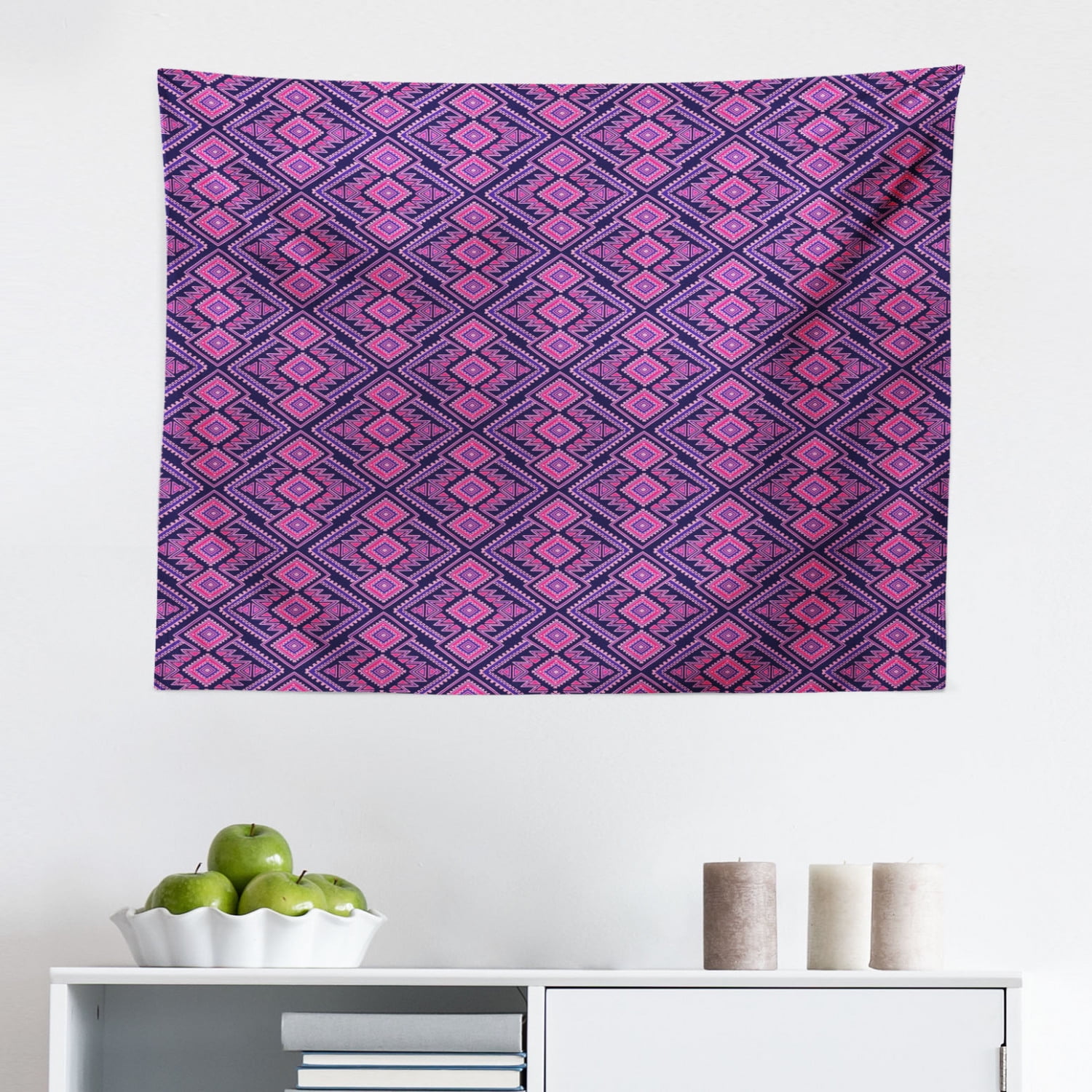 Aztec Tapestry, Doodle Illustration of Traditional Triangles Squares ...