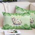 Cartoon Wolf Throw Pillow Cover 12 x 20 Inch Decorative Pillow Cover ...