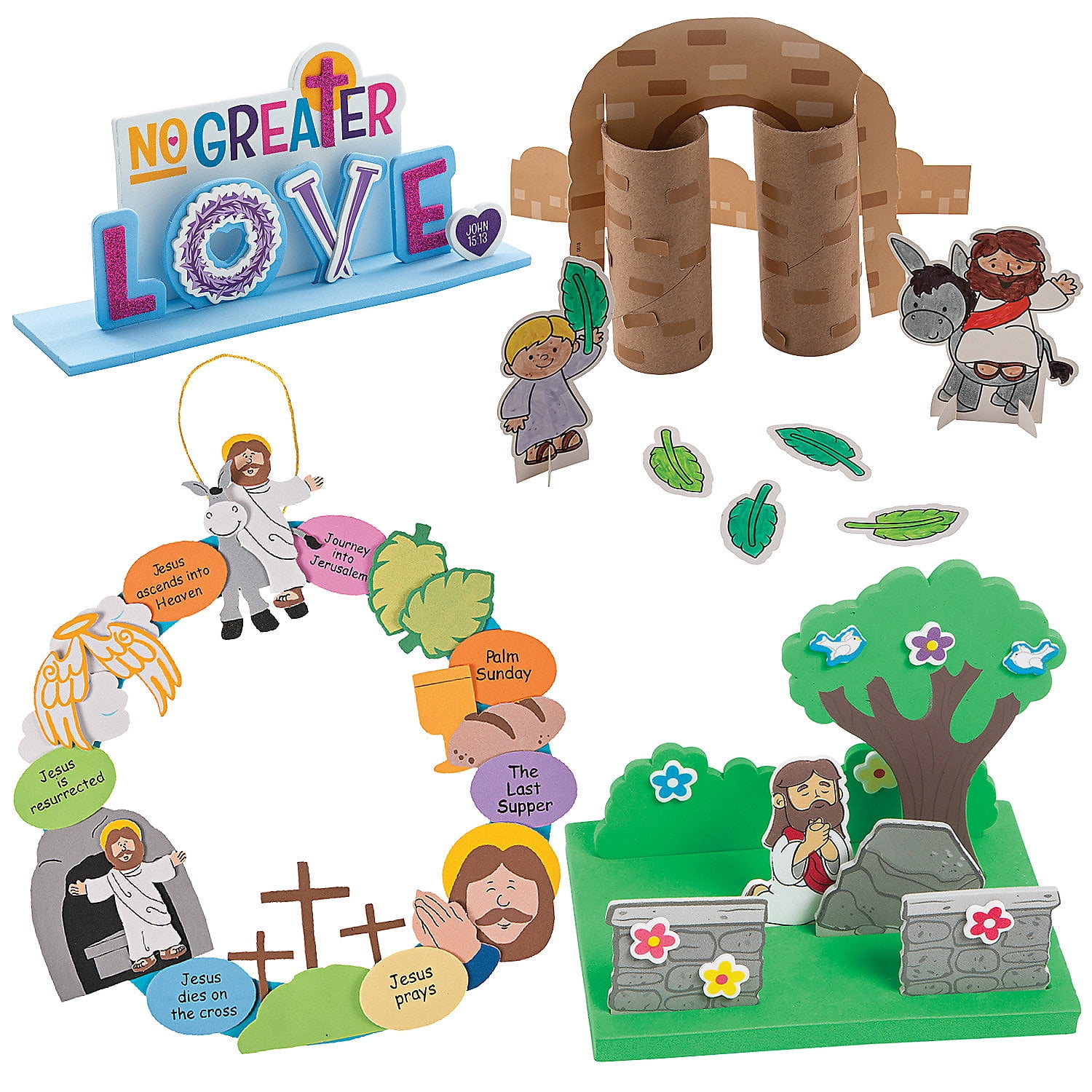 Religious Easter Holy Week Craft Kit Assortment - Makes 48, Craft Kits, Easter, 48 Pieces ...
