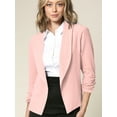Made By Johnny Womens 3 4 Sleeve Blazer Open Front Cardigan Jacket