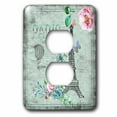 3dRose Paris France Eiffel-tower Shabby floral Text Illustration ...