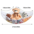 Walmart Large Jumbo Kids Toy Hammock, 83in Plushies Organizer, 1in Mesh ...