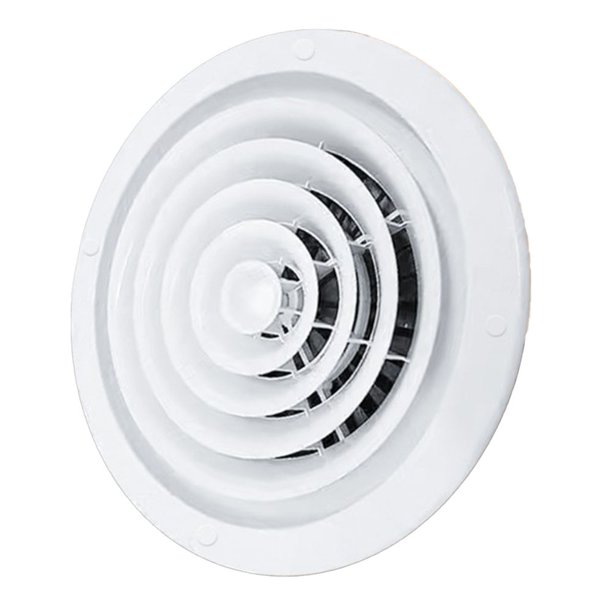 White Round Air Vent Louver Grille Cover Outlet Exhaust Vent Ducting ...