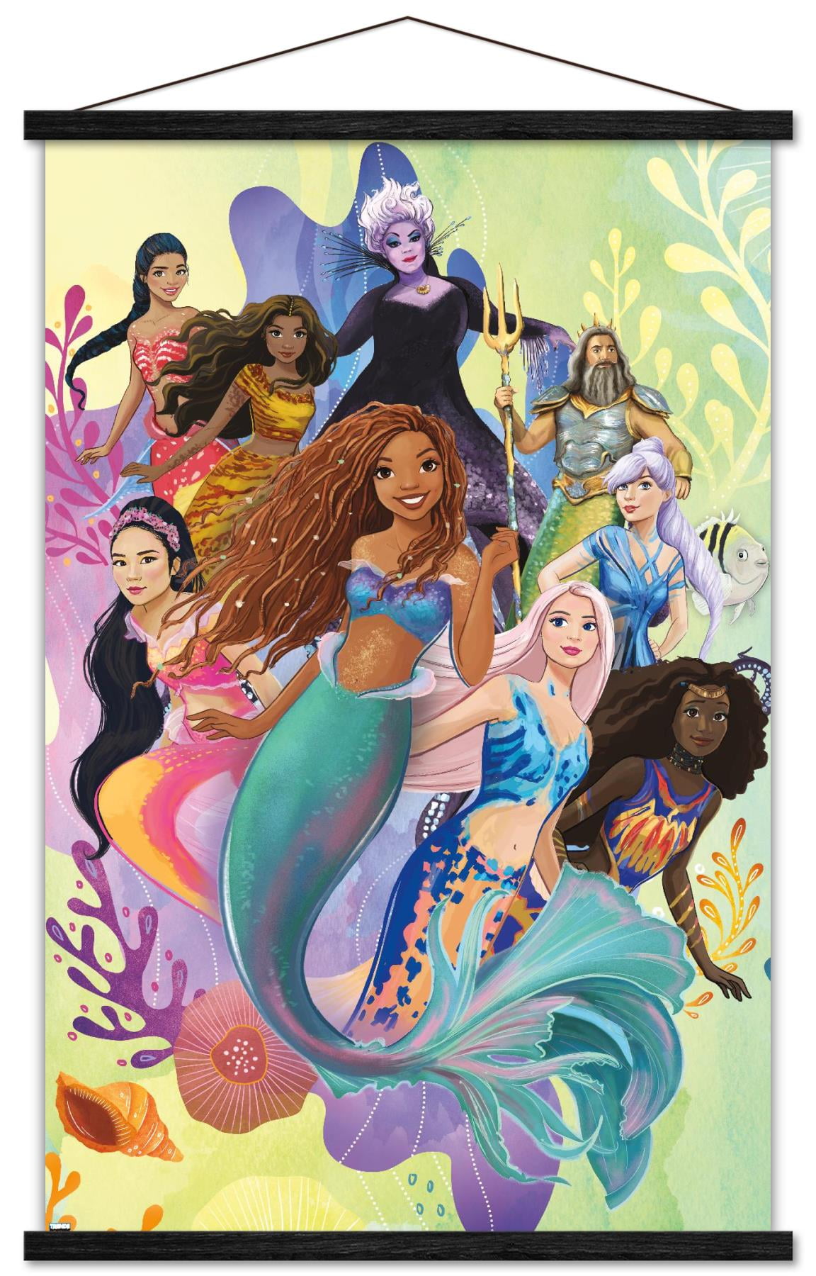 Disney Little Mermaid - Group Wall Poster with Magnetic Frame, 22.375 ...