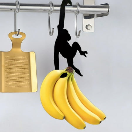 Banana Hanger Iron Multipurpose Monkey Key Holder for Kitchens Offices ...
