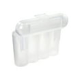 Four (4) EBC Battery AA AAA Clear Plastic Battery Storage Case Holder ...