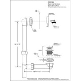 Westbrass 14" Bathtub Overflow Assembly with Tip-Toe Drain and 2-Hole ...