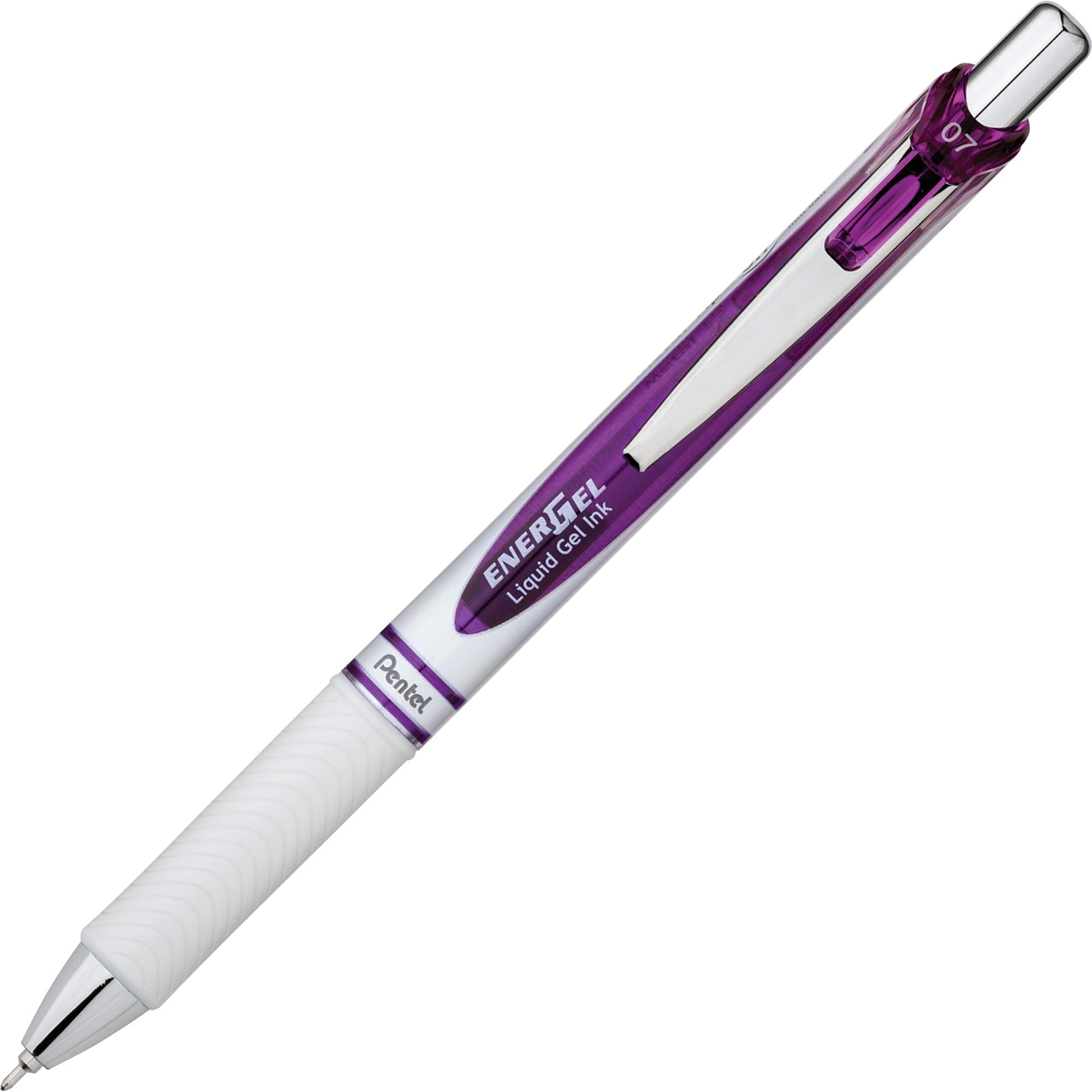Pentel PENBLN77PWV Ener Gel Liquid Ink Retractable Pens, Violet ...