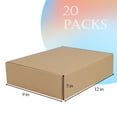 Walmart 12x9x3 Brown Mailing Size Box Set of 20, Easy Packing Supplies ...
