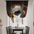Cabin Bear Tie Up Curtains for Window, Thermal Insulated Balloon Shade ...