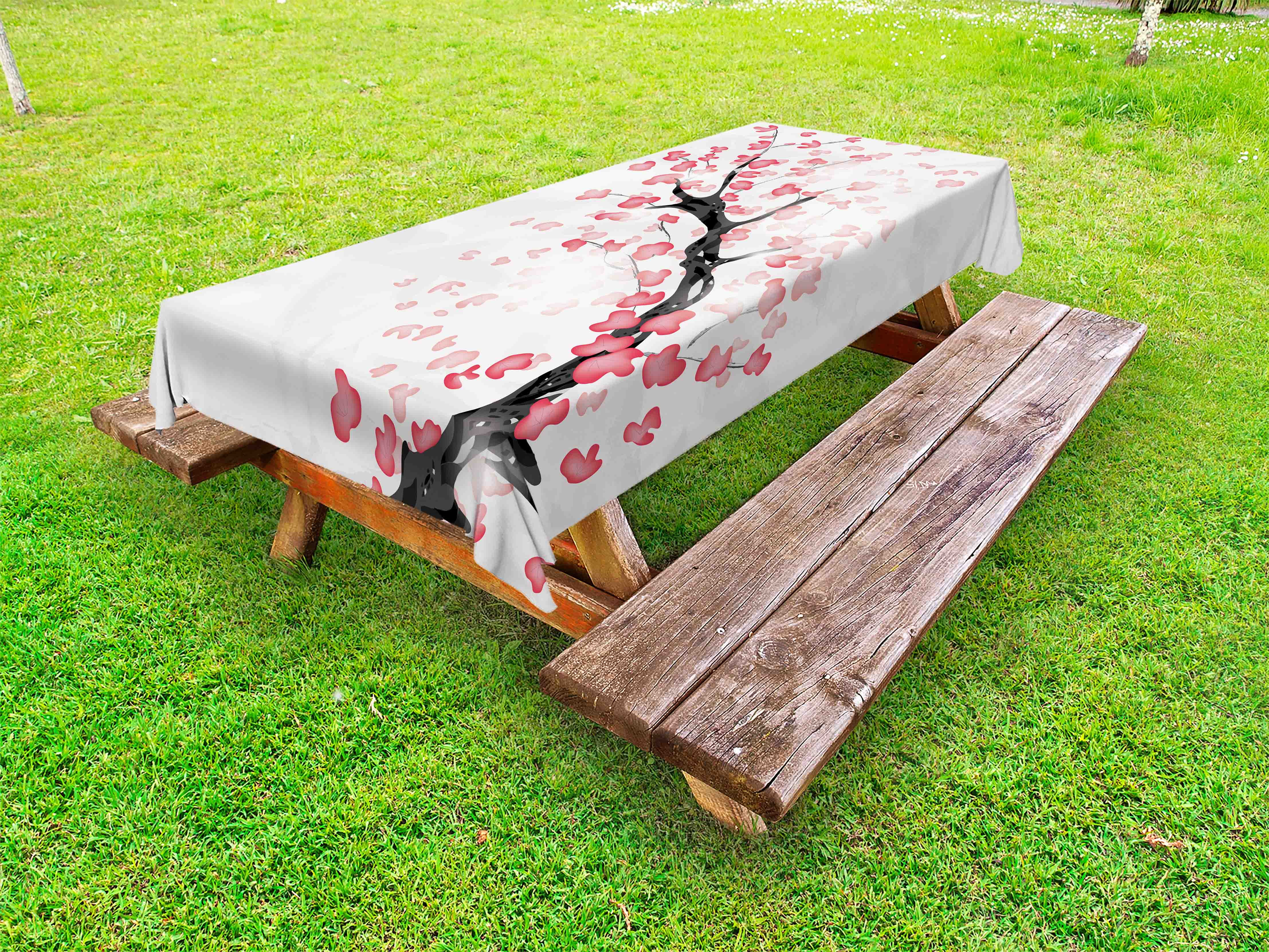Cherry Blossom Outdoor Tablecloth, Dreamy Japanese Nature in Spring ...
