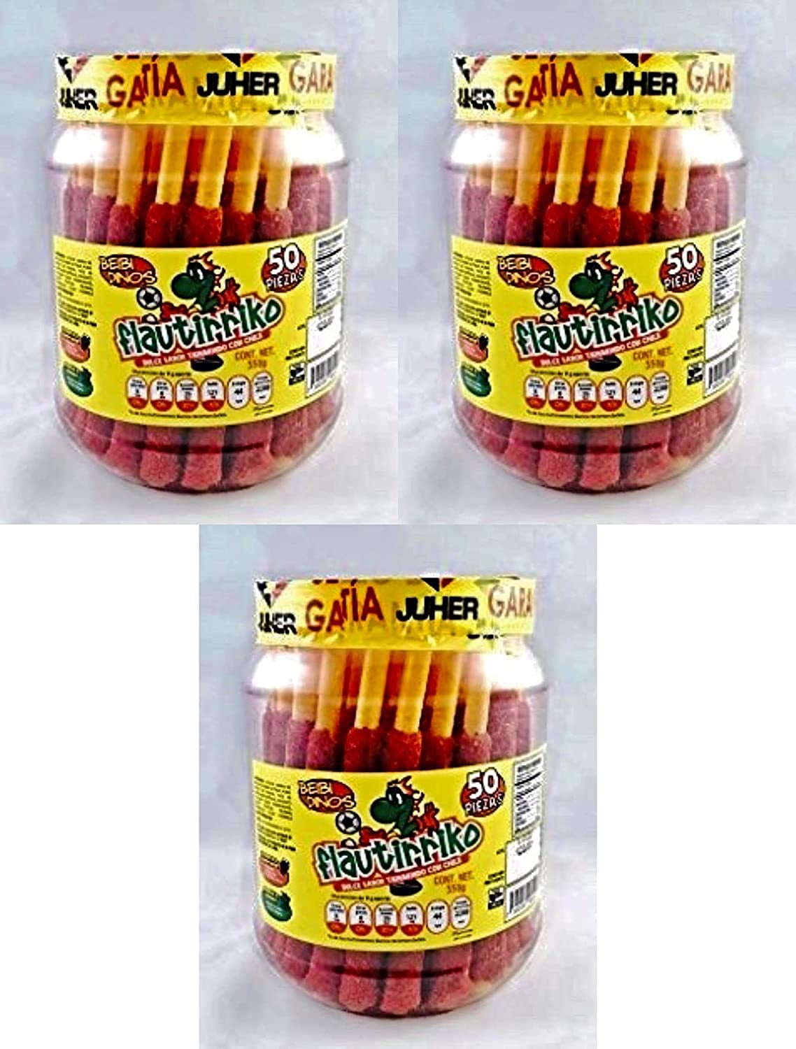 Flautirriko Tarugos Tamarindo Tamarind Candy Sticks 3 Tub - Walmart.com